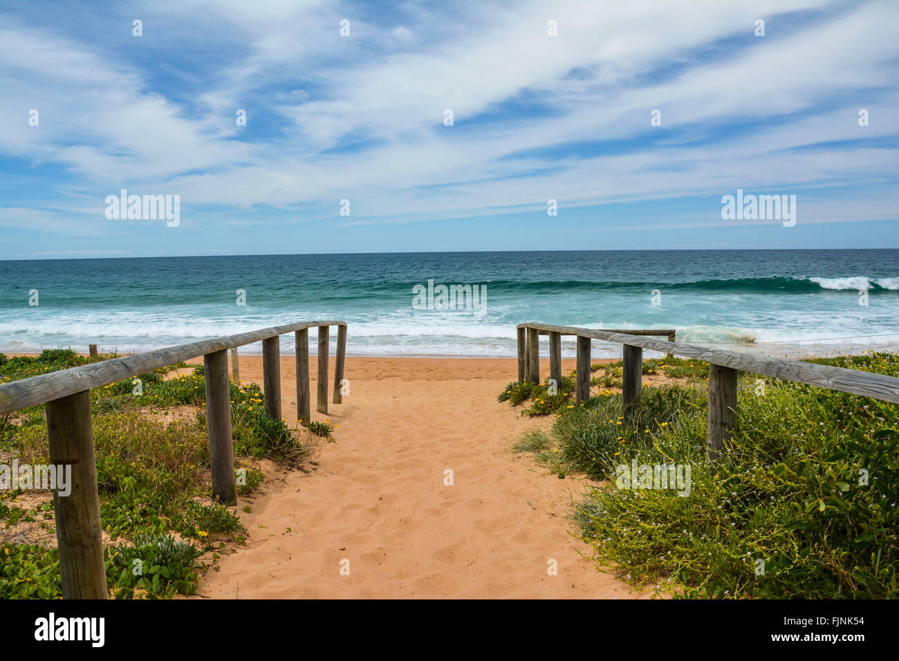 Beautiful beach at the Northern Beaches around Sydney, Australia Stock ...