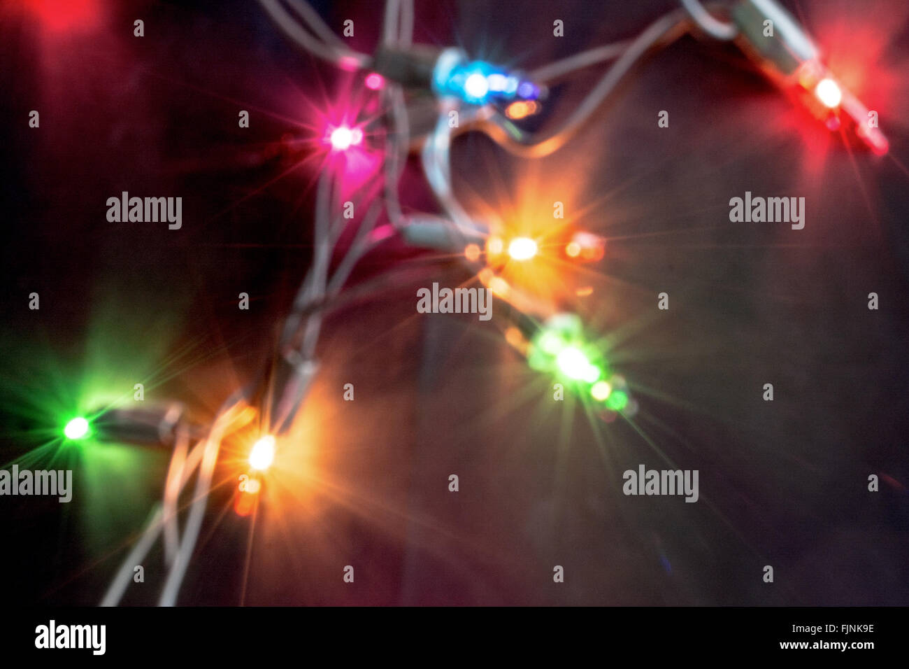 Christmas Lights of various color Stock Photo - Alamy