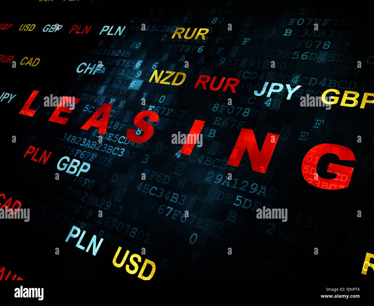 Finance concept: Leasing on Digital background Stock Photo - Alamy