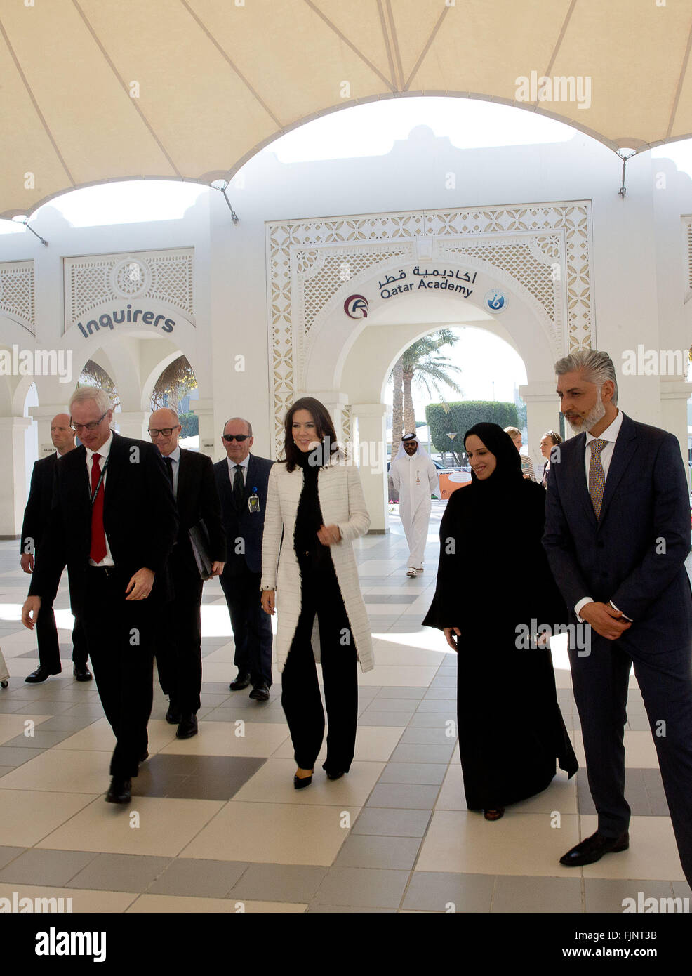 Doha, Qatar. 3rd March, 2016. HRH Crown Princess Mary and HH Sheikha ...