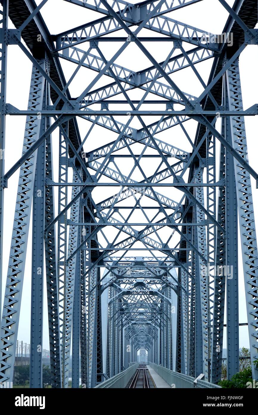 Vintage iron railway bridge dating back one hundred years Stock Photo ...