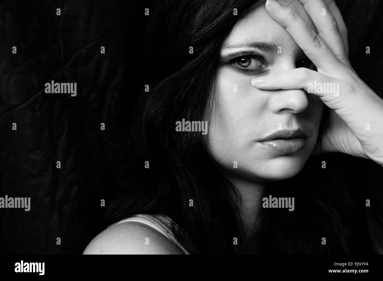 Black woman face focus hi-res stock photography and images - Alamy