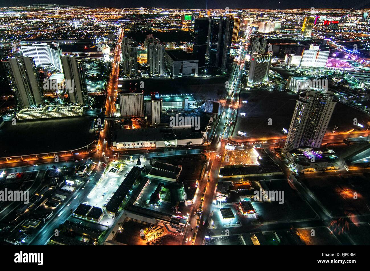 Cityscape night aerial view hi-res stock photography and images - Alamy