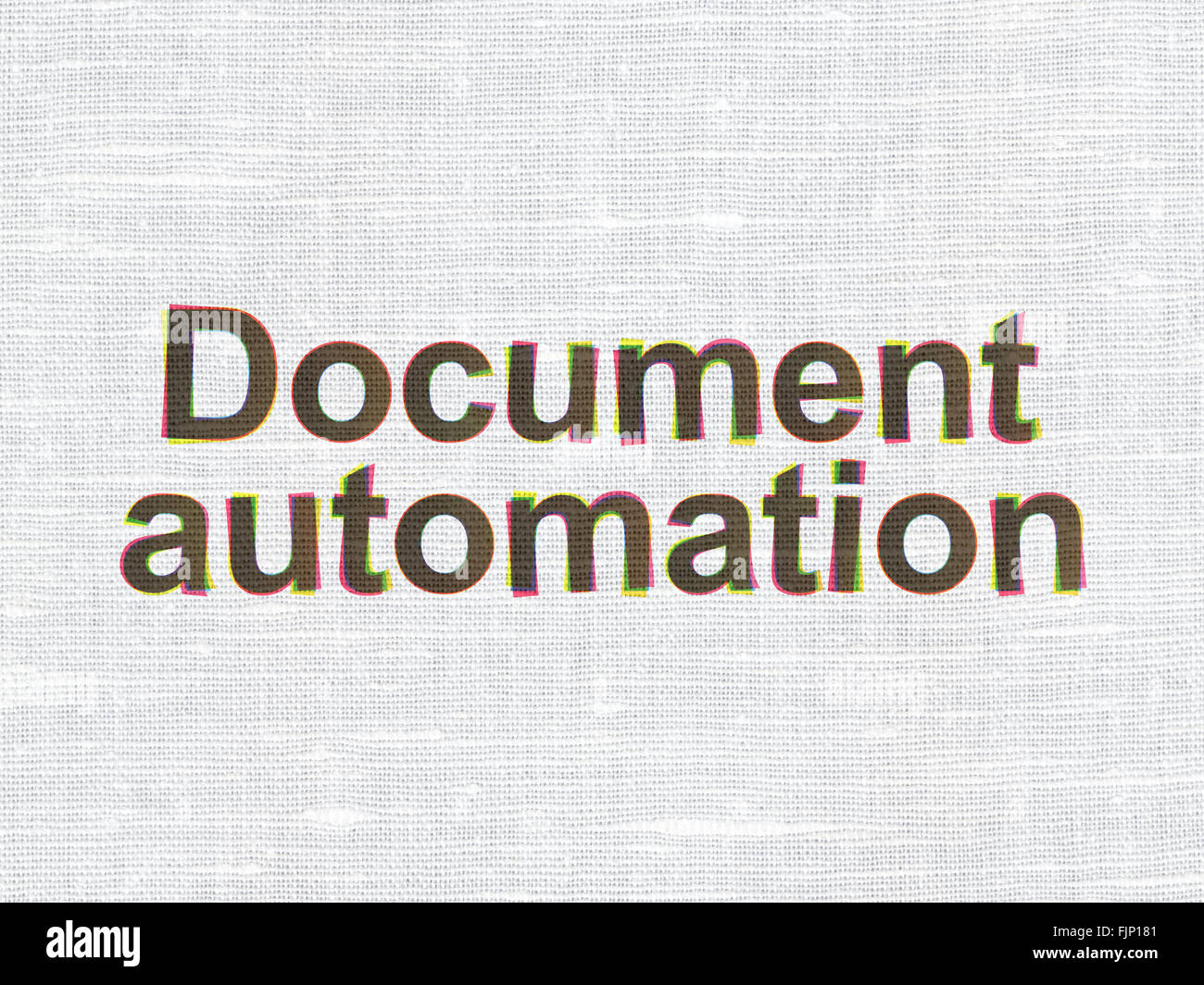 Finance concept: Document Automation on fabric texture background Stock ...