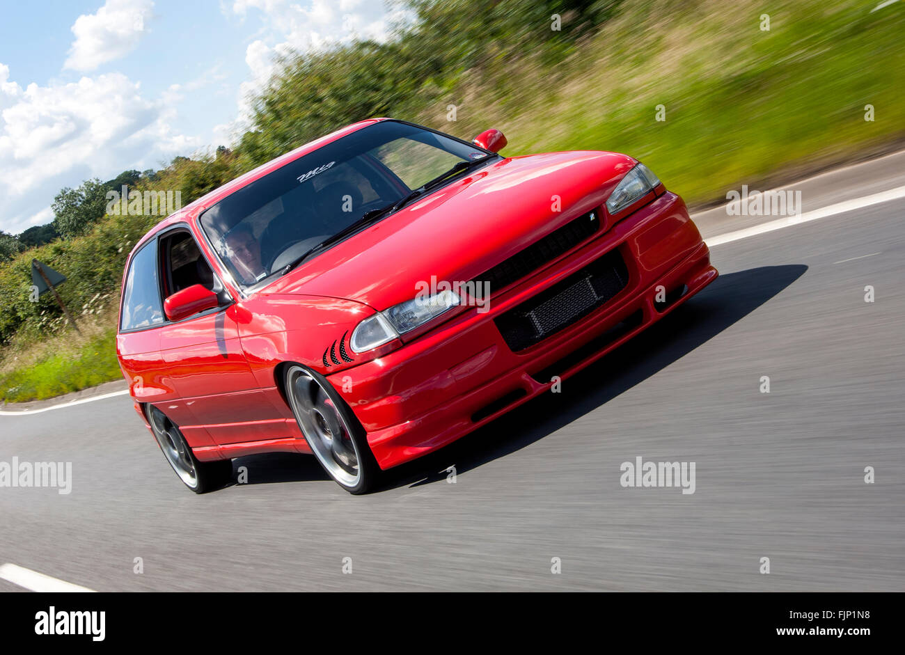 Modified 1992 Vauxhall Opel Astra tuner car Stock Photo - Alamy