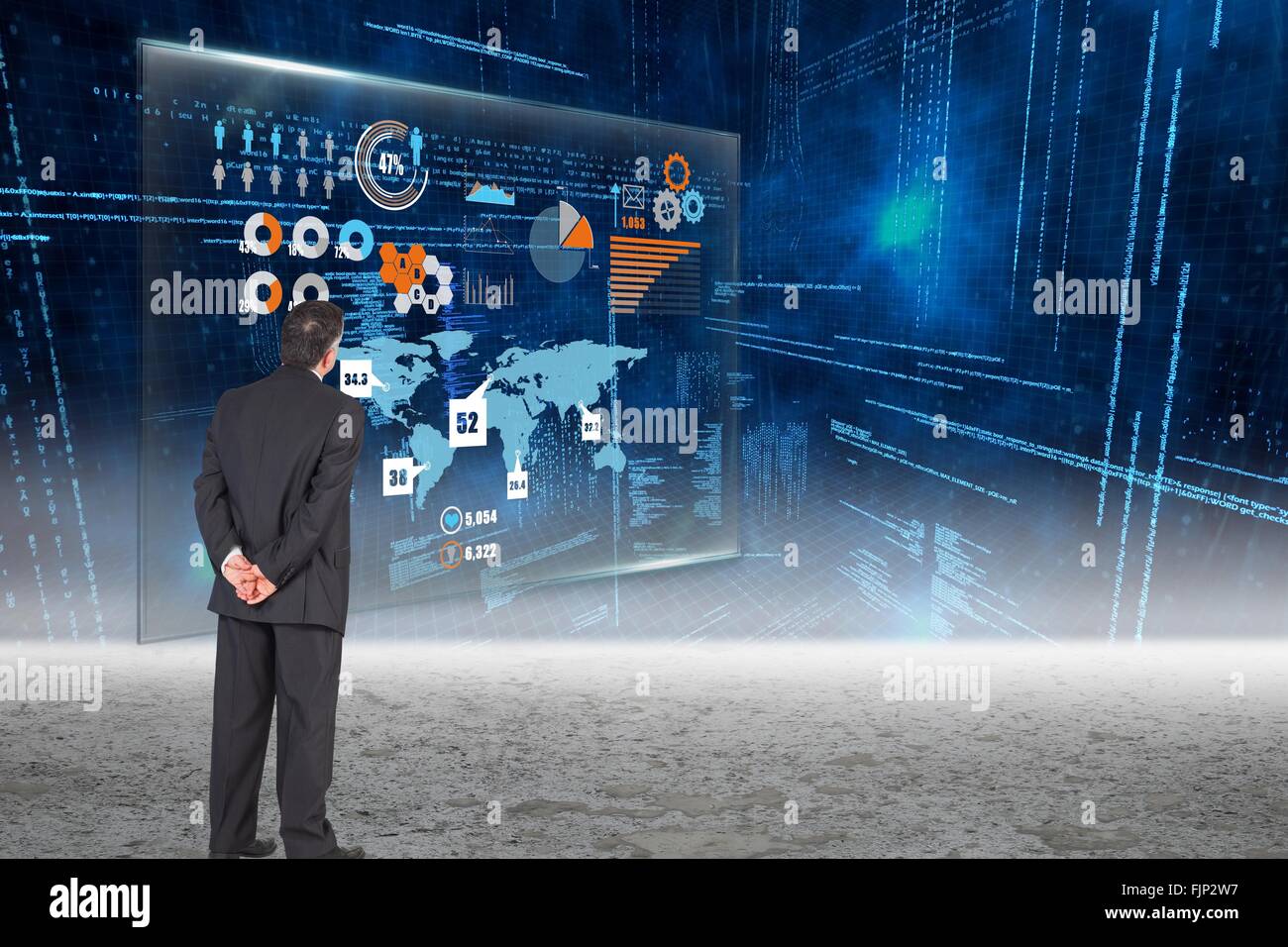 Mature adult man analyzing data hi-res stock photography and images - Alamy