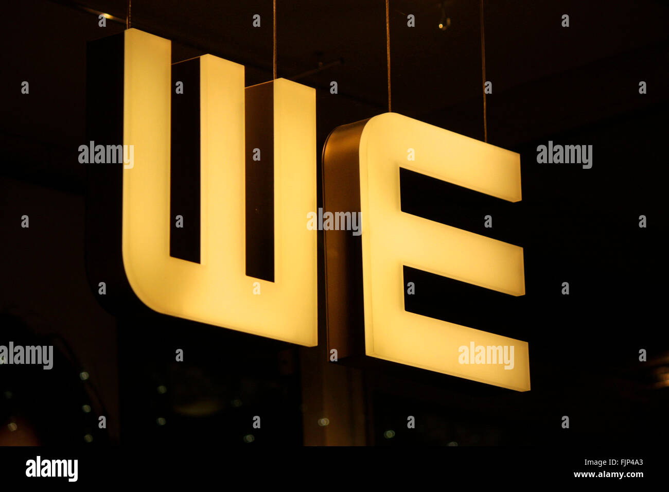 Markenname: "WE", Berlin Stock Photo - Alamy