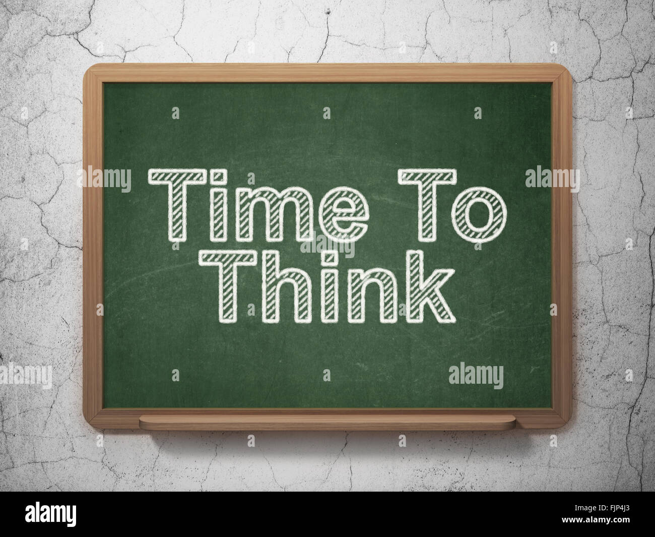 Time concept: Time To Think on chalkboard background Stock Photo - Alamy