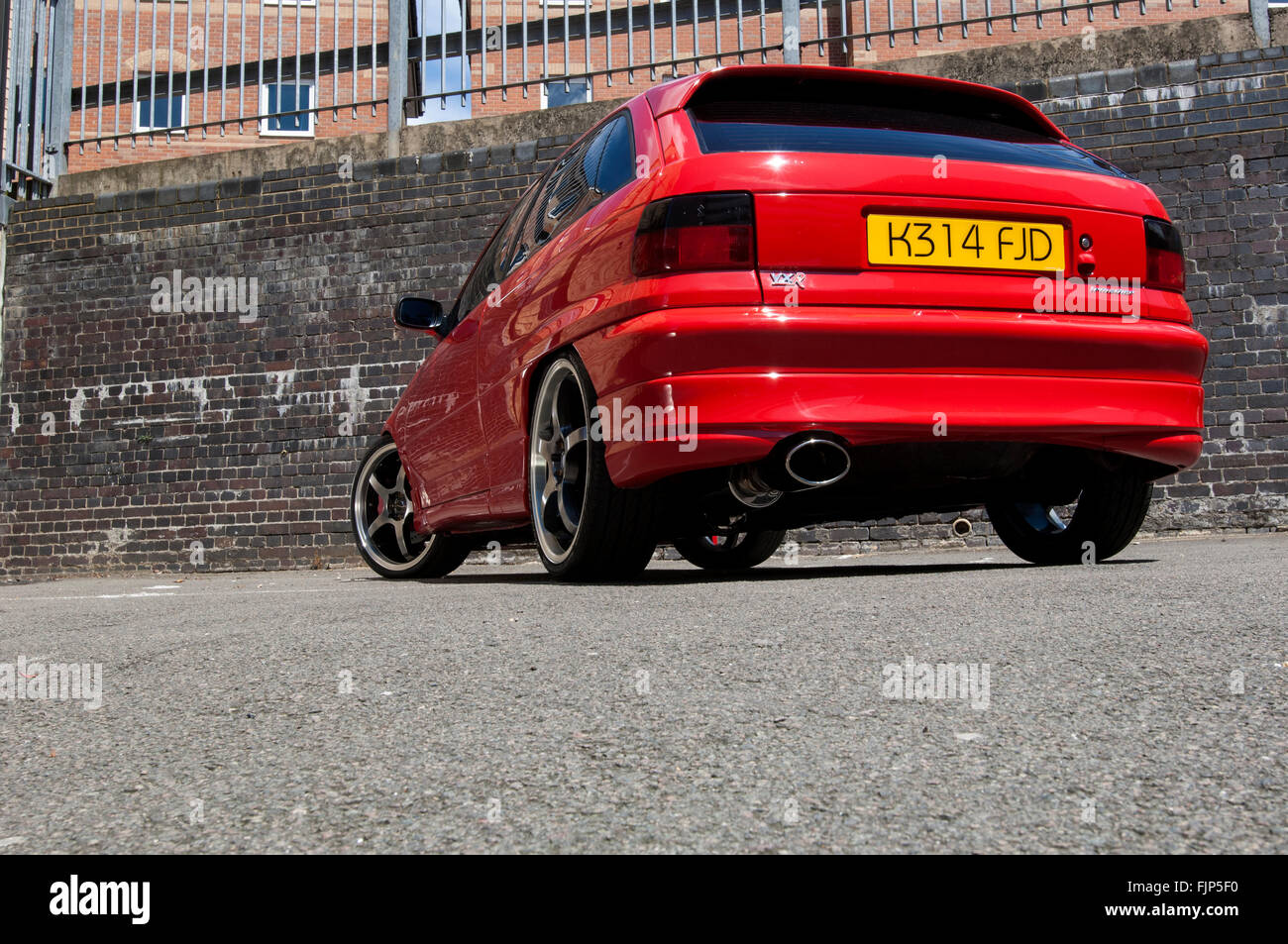 Modified 1992 Vauxhall Opel Astra tuner car Stock Photo - Alamy