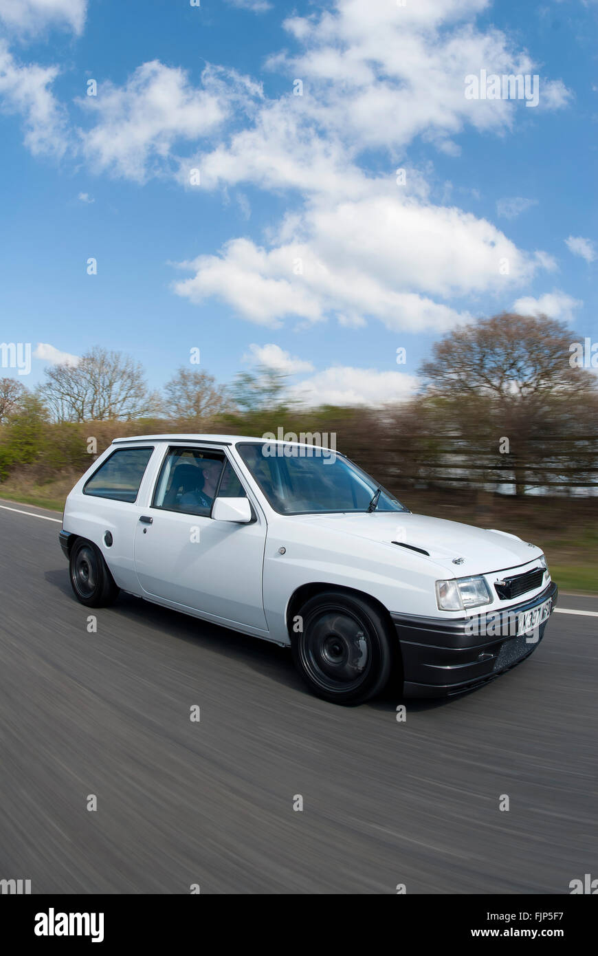 Modified 1992 Vauxhall Nova tuner car Stock Photo - Alamy