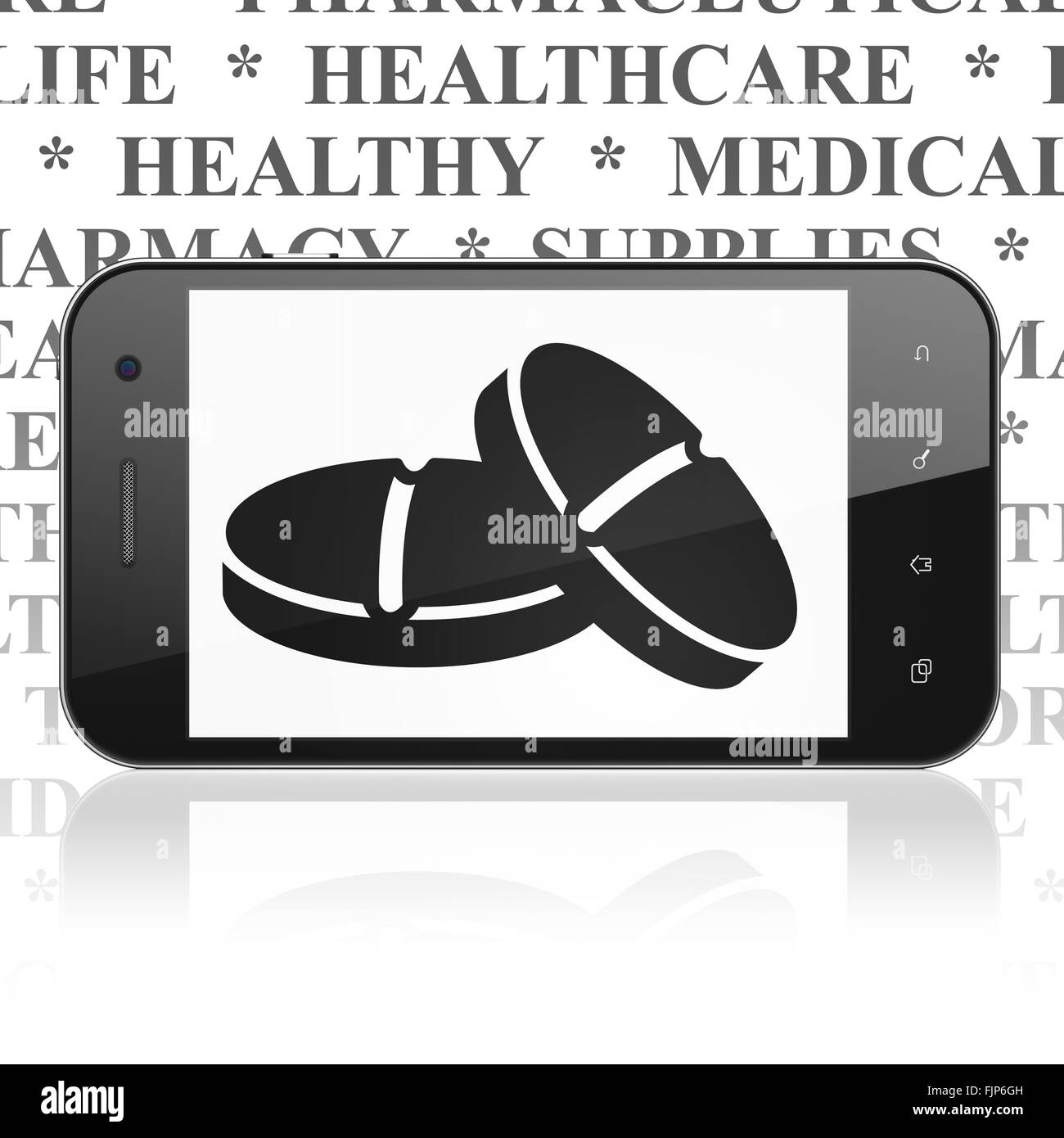 Health concept: Smartphone with Pills on display Stock Photo - Alamy