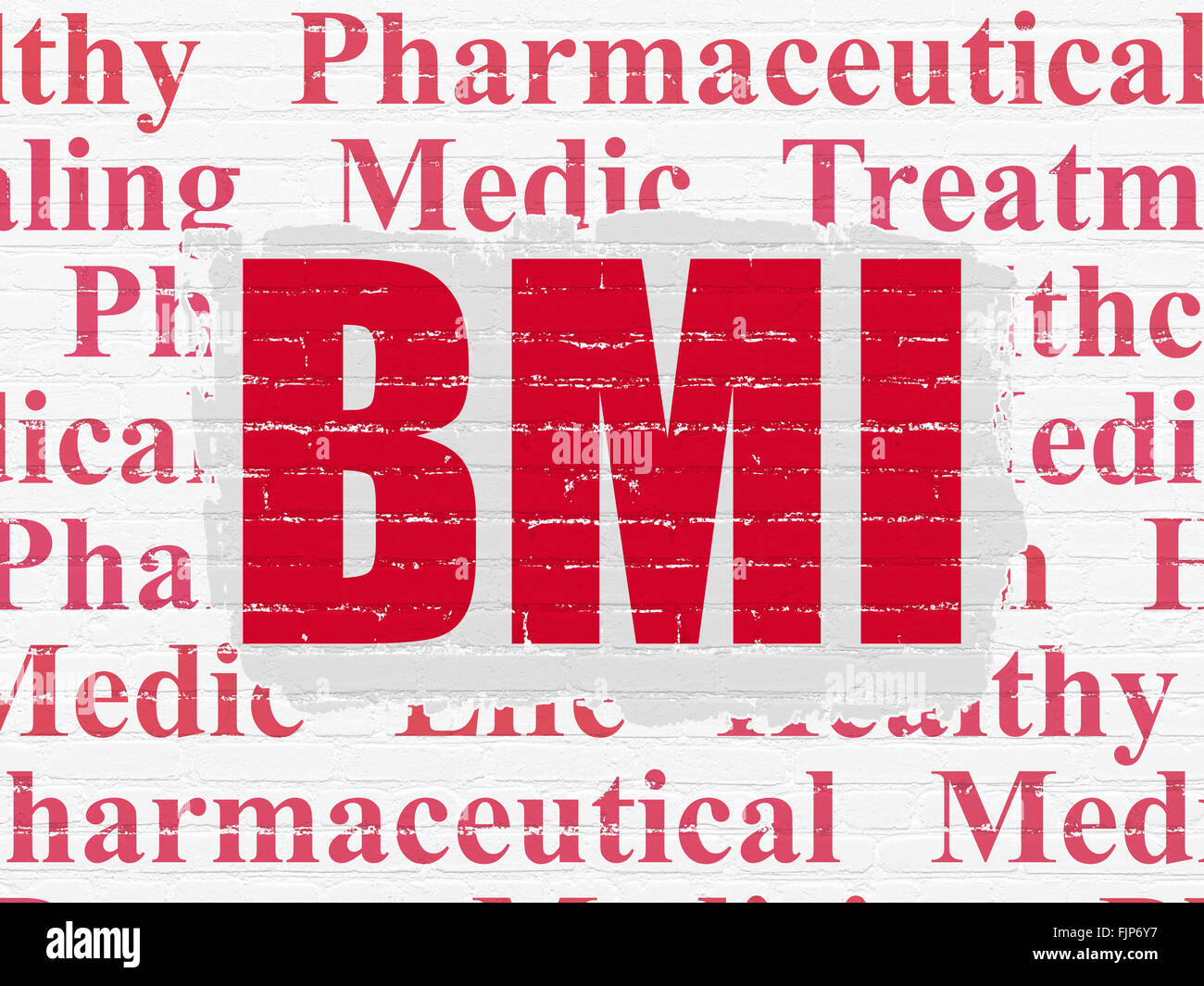 Healthcare concept: BMI on wall background Stock Photo - Alamy