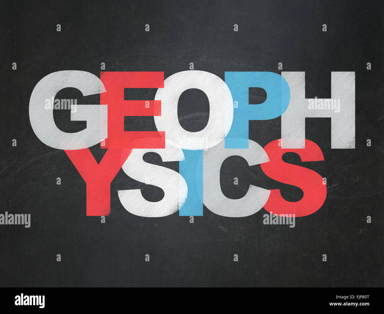 Science concept: Geophysics on School Board background Stock Photo - Alamy