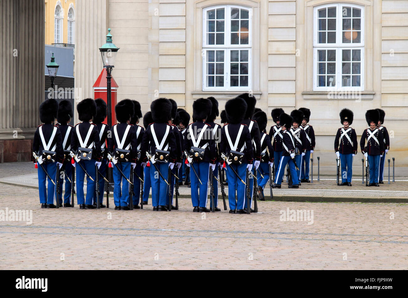Changing of the Guard Amalienborg Palace, Copenhagen, Denmark Stock Photo - Alamy
