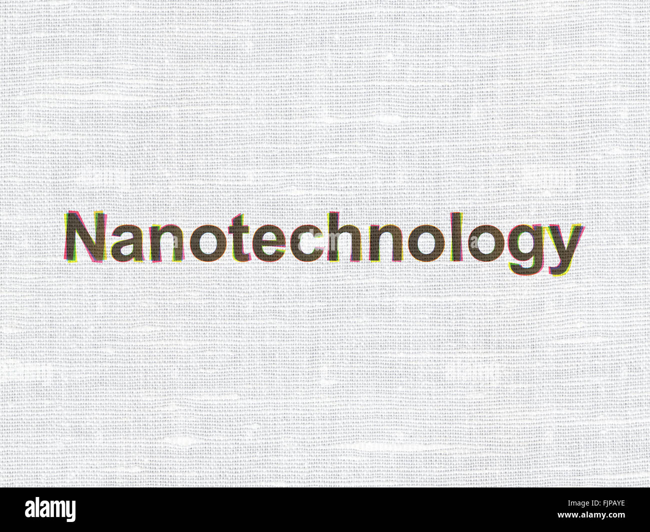 Science concept: Nanotechnology on fabric texture background Stock ...