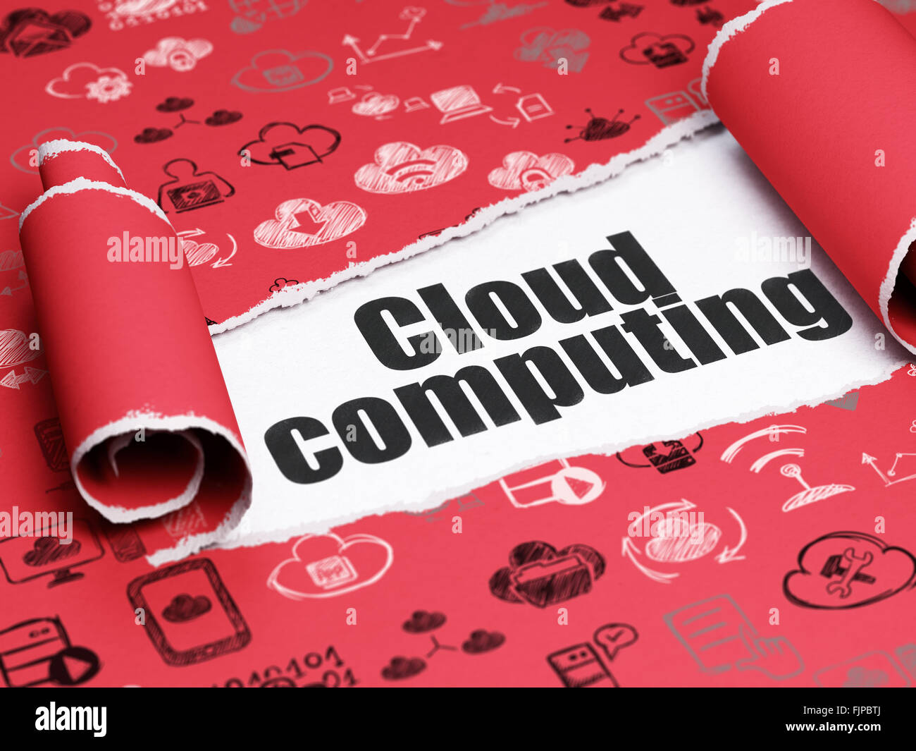 Cloud technology concept: black text Cloud Computing under the piece of ...