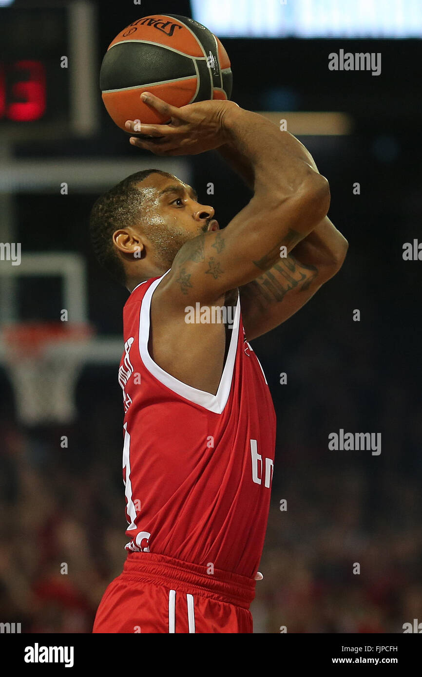Nuremberg, Germany. 25th Feb, 2016. Brad Wanamaker of Brose Baskets in ...