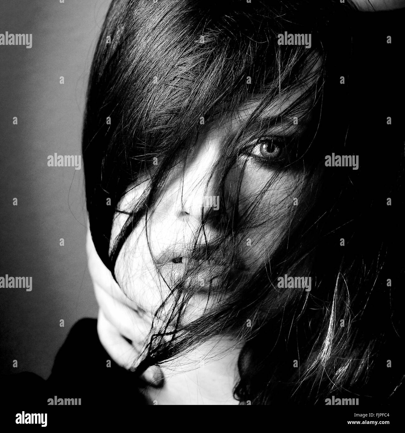 Woman covering her face hi-res stock photography and images - Alamy