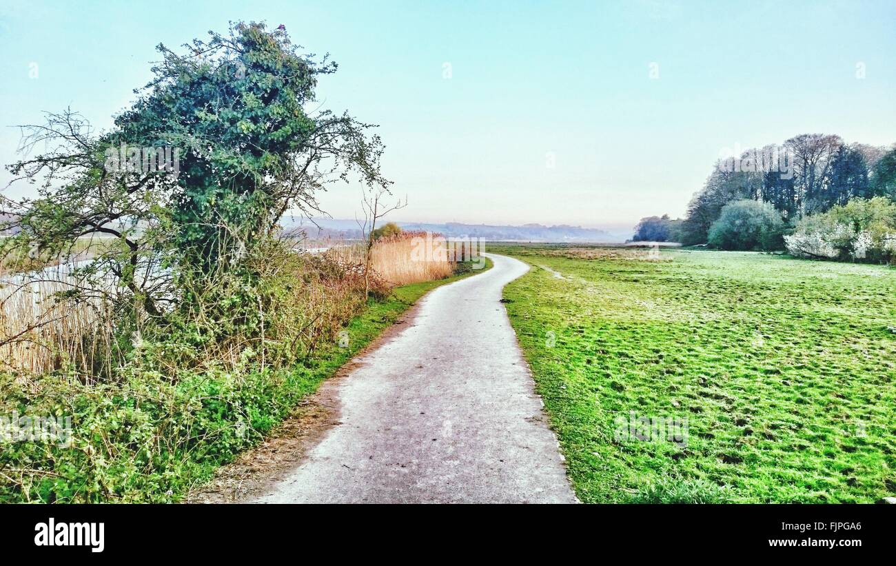 Footpath Along River Stock Photo - Alamy