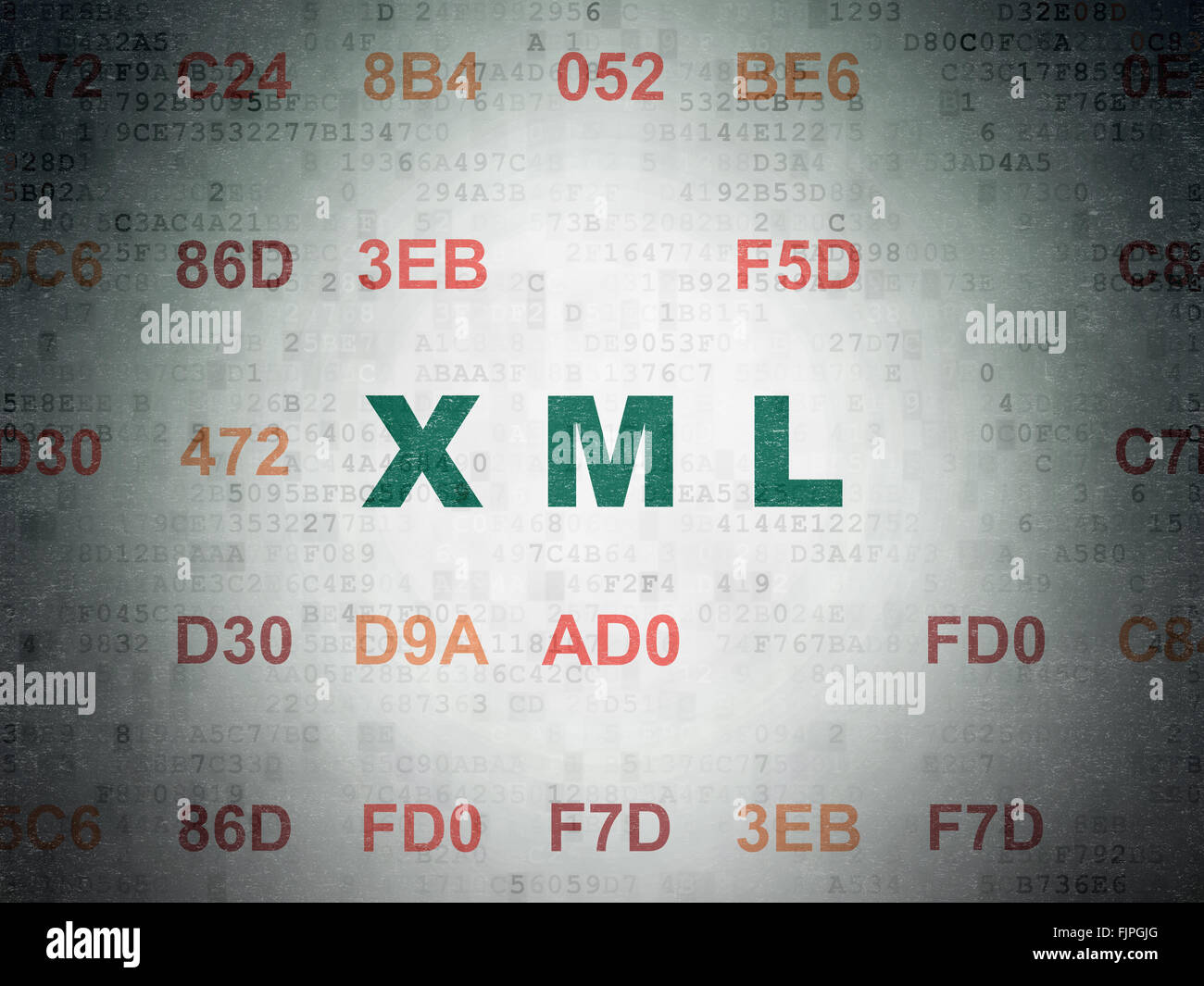 Software concept: Xml on Digital Paper background Stock Photo - Alamy