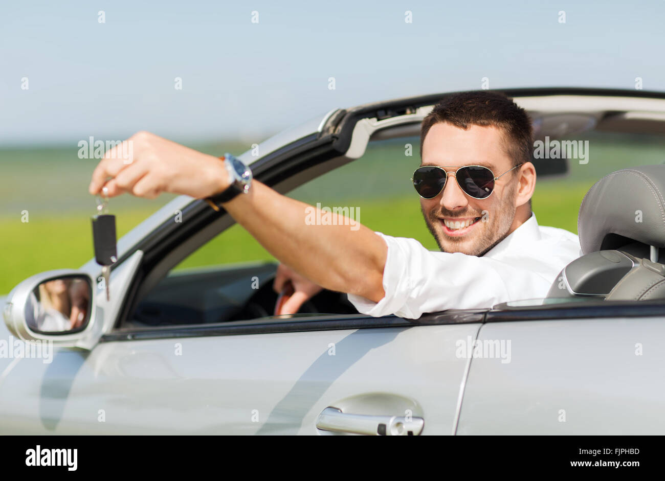 Man in car driving showing hi-res stock photography and images - Alamy