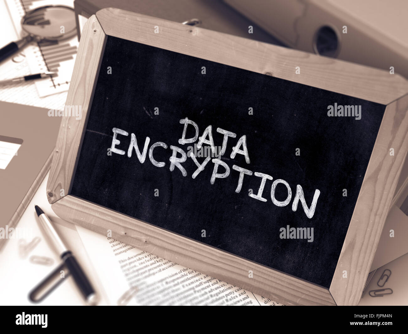 Handwritten Data Encryption on a Chalkboard Stock Photo - Alamy