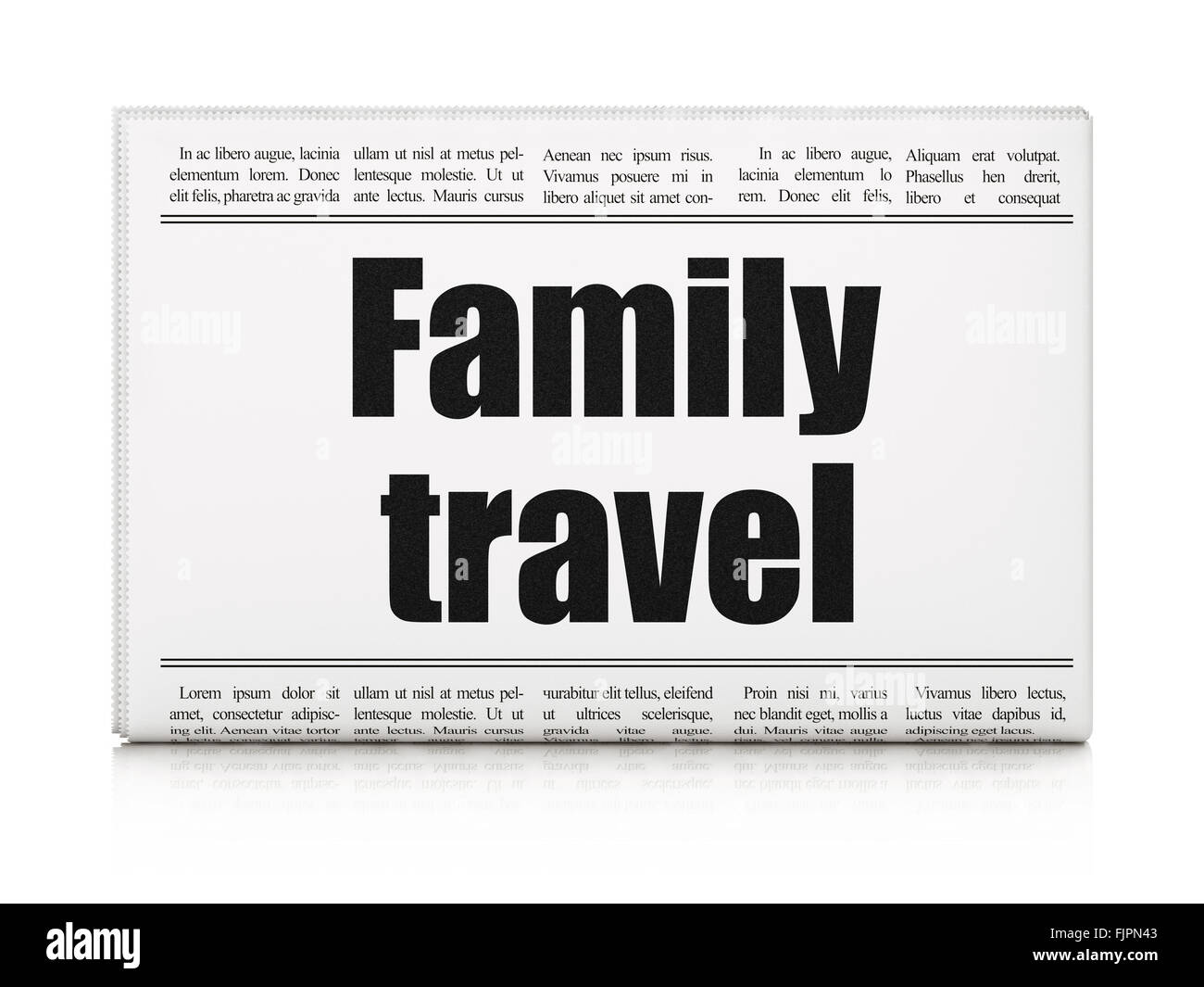 Happy family with travel map Cut Out Stock Images & Pictures - Alamy
