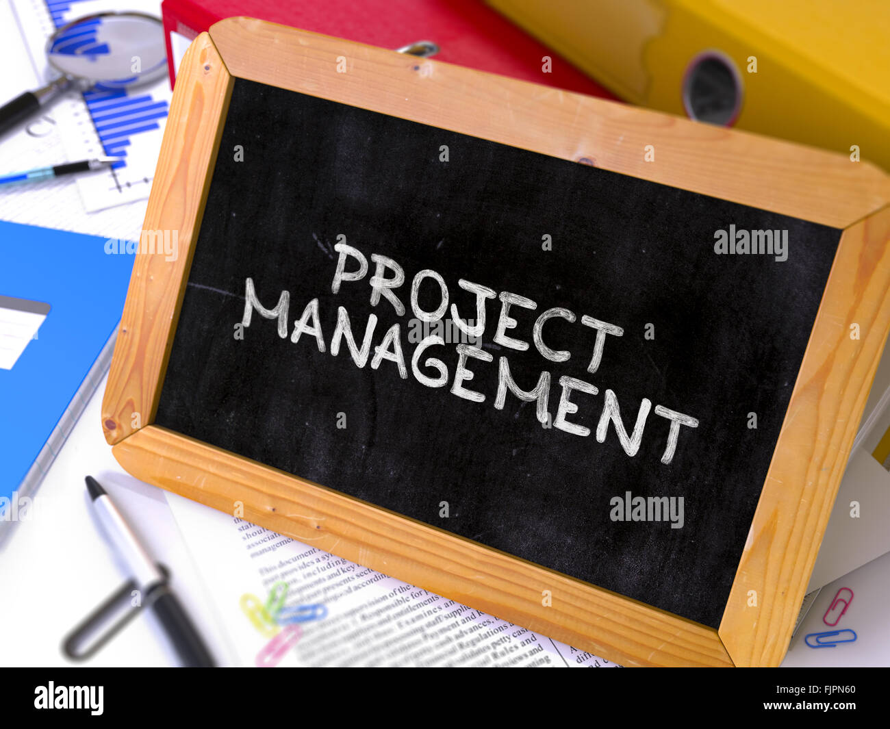 Handwritten Project Management on a Chalkboard Stock Photo - Alamy