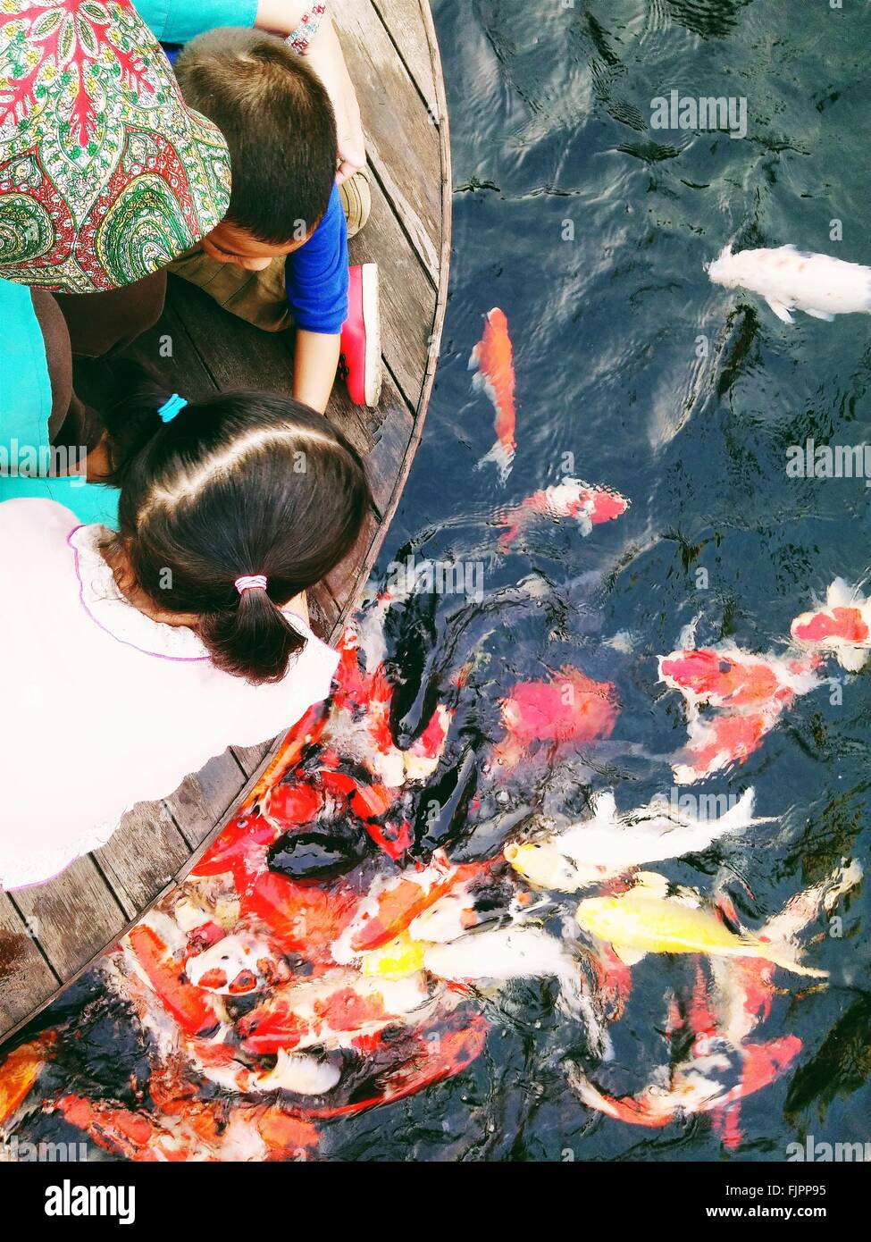 Children in pond hi-res stock photography and images - Alamy