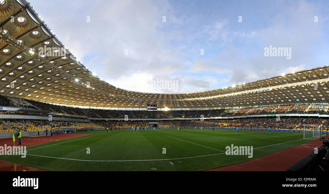 Panoramic view of Olympic stadium (NSC Olimpiysky) in Kyiv, Ukraine ...