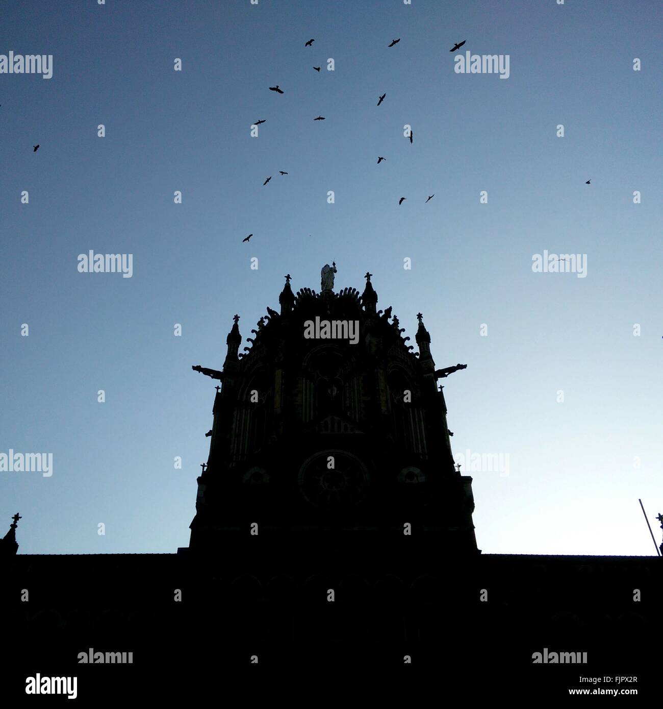 Church tower silhouette hi-res stock photography and images - Alamy