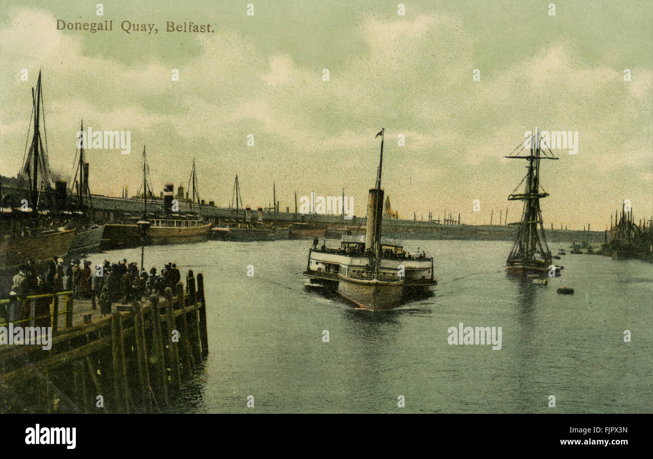 Donegall Quay, Belfast, Northern Ireland. Postcard Stock Photo - Alamy