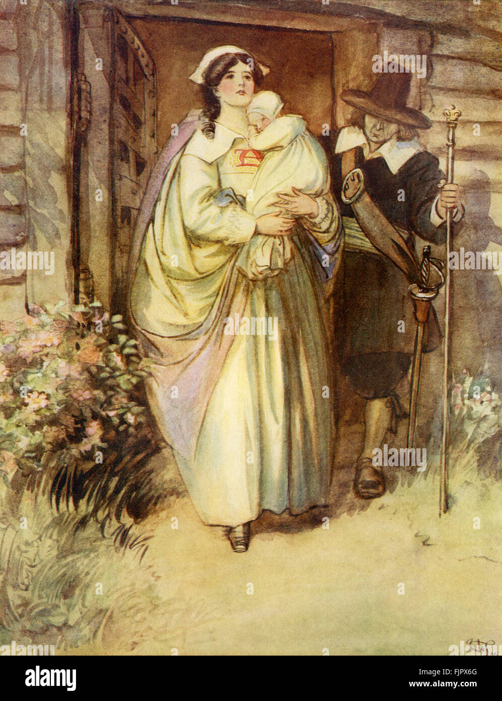 Puritan woman hi-res stock photography and images - Alamy