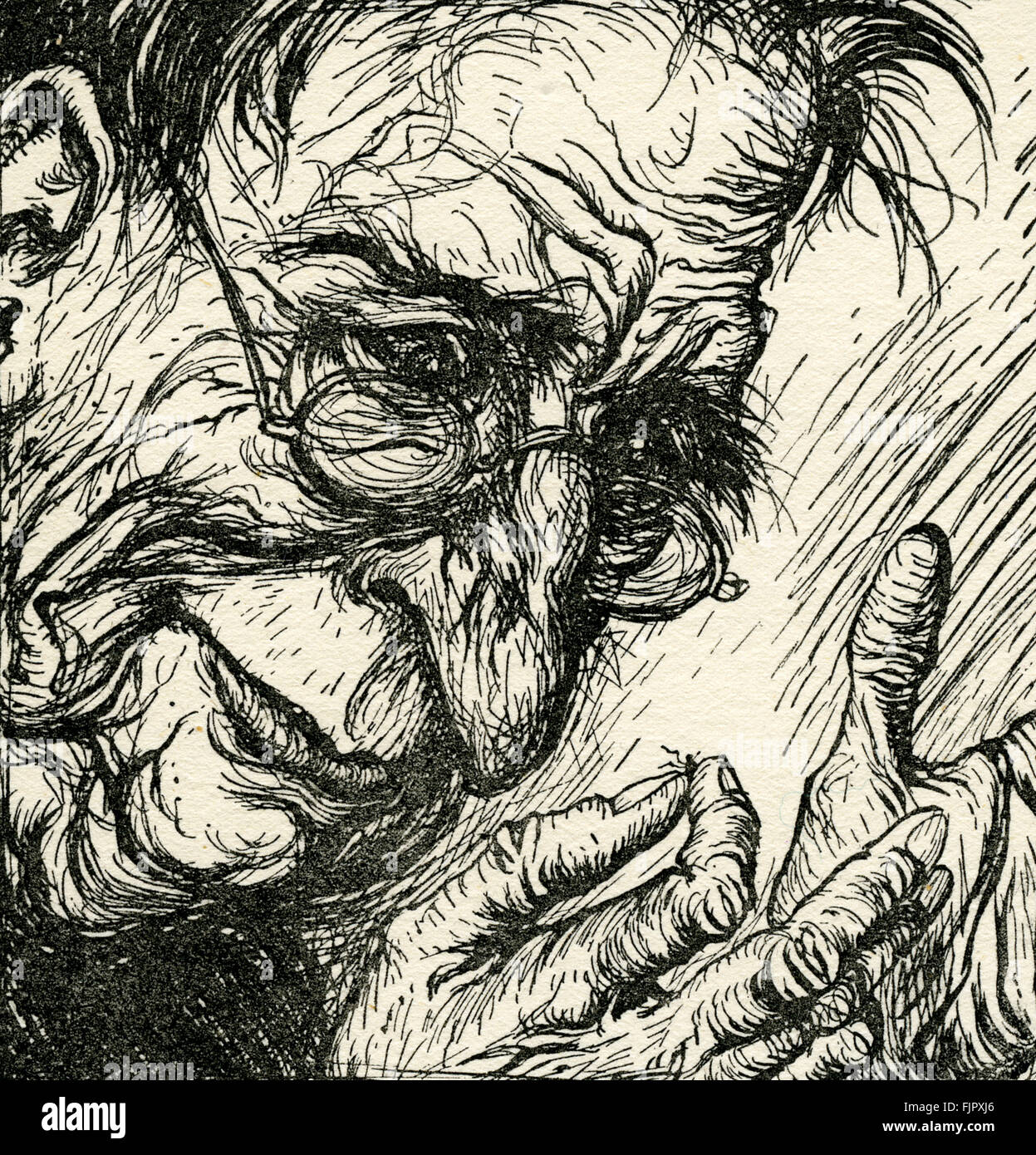 The Flea and the Man. Aesop 's Fables. 1933 edition illustrated by ...