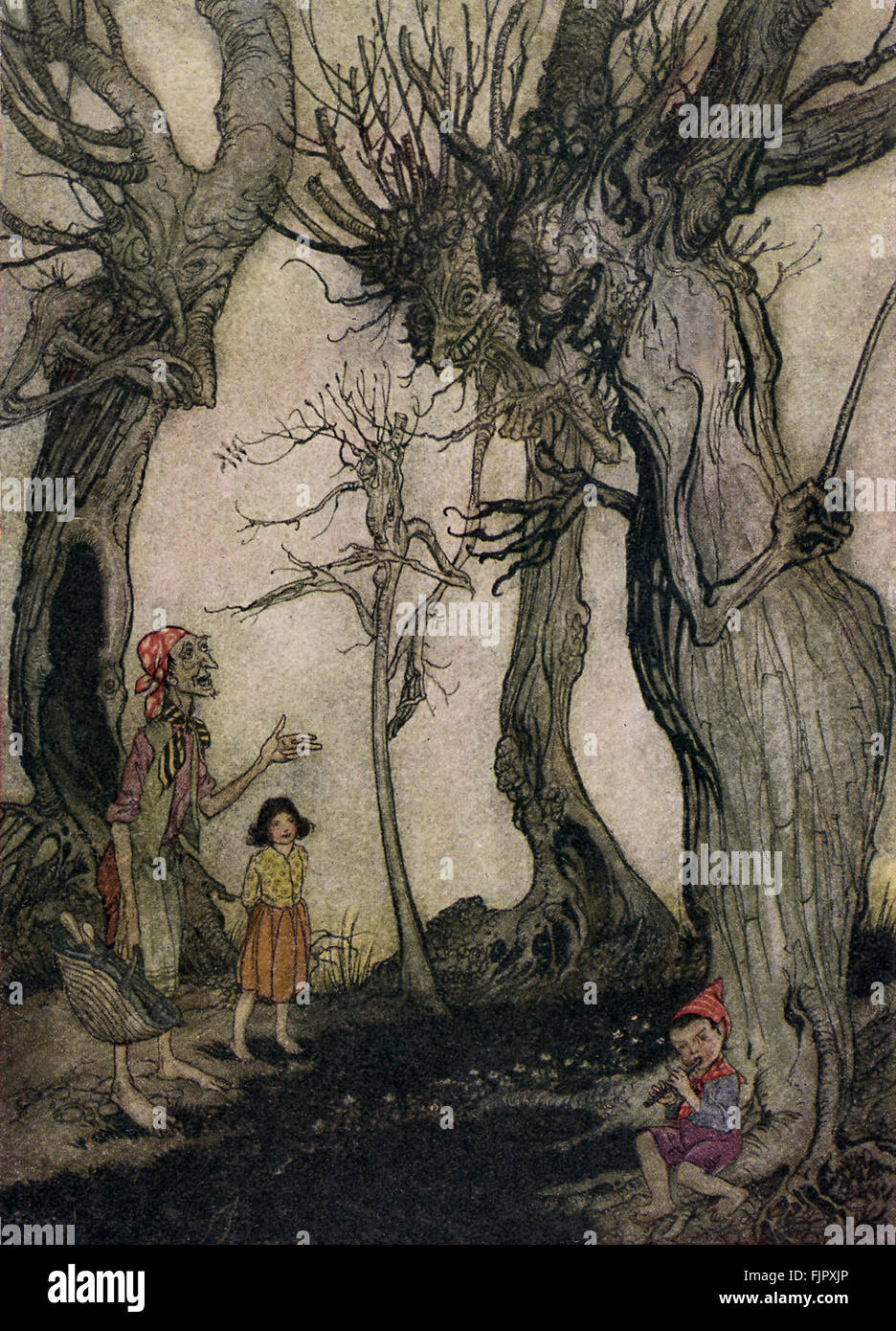 The trees and the axe. Aesop 's Fables. 1933 edition illustrated by ...