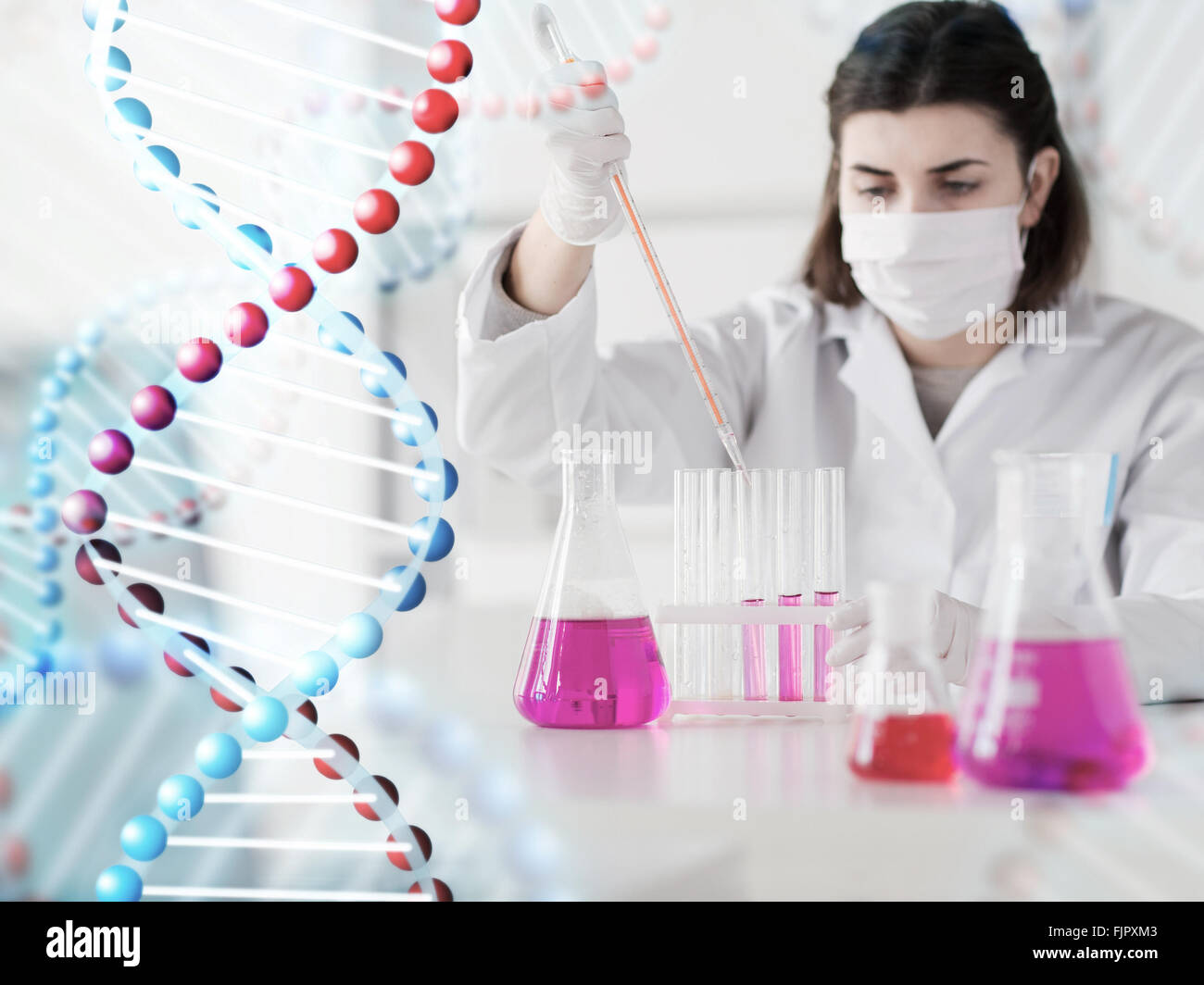 close up of scientist making test in lab Stock Photo - Alamy