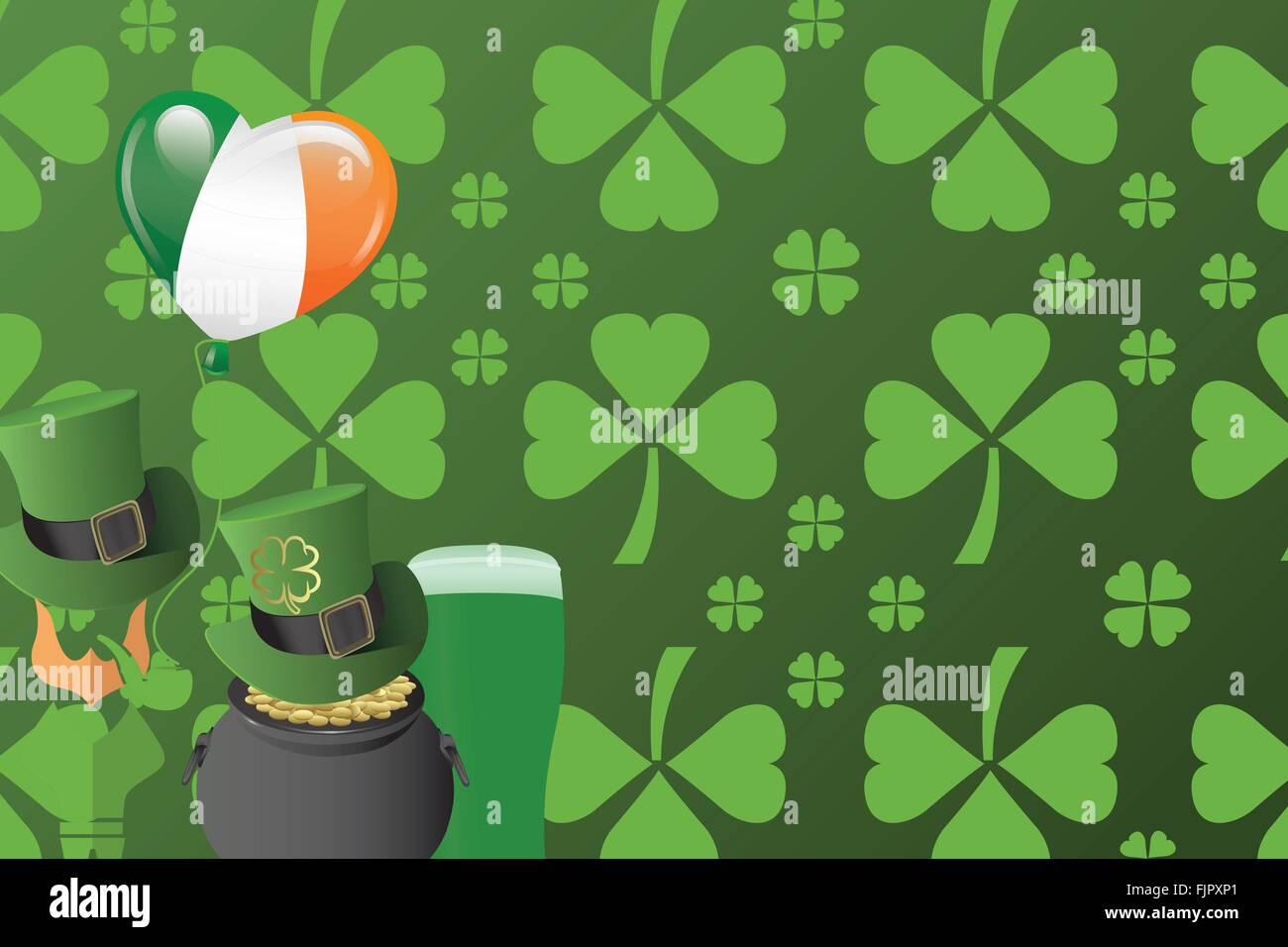 St patricks day with shamrock Stock Photo - Alamy