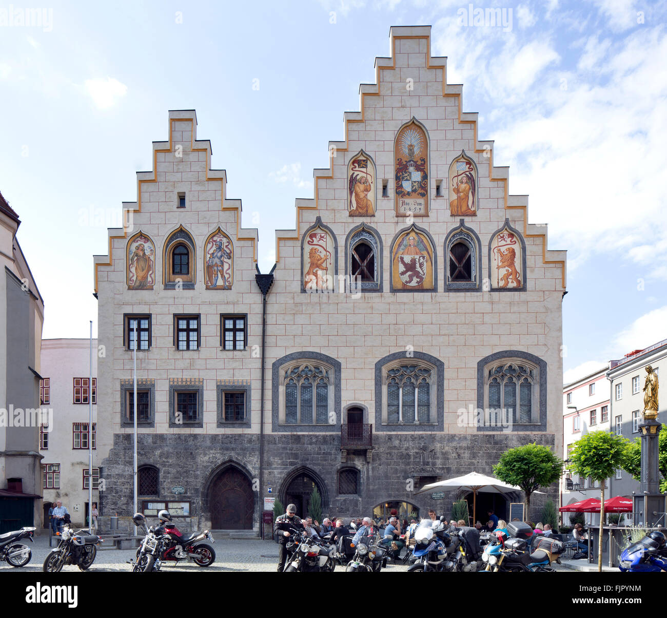City hall built in 1459, Wasserburg am Inn, Upper Bavaria, Bavaria ...