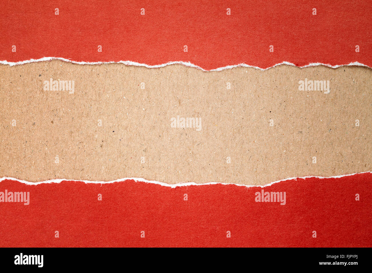 Torn red paper with a cardboard background for your text Stock Photo ...