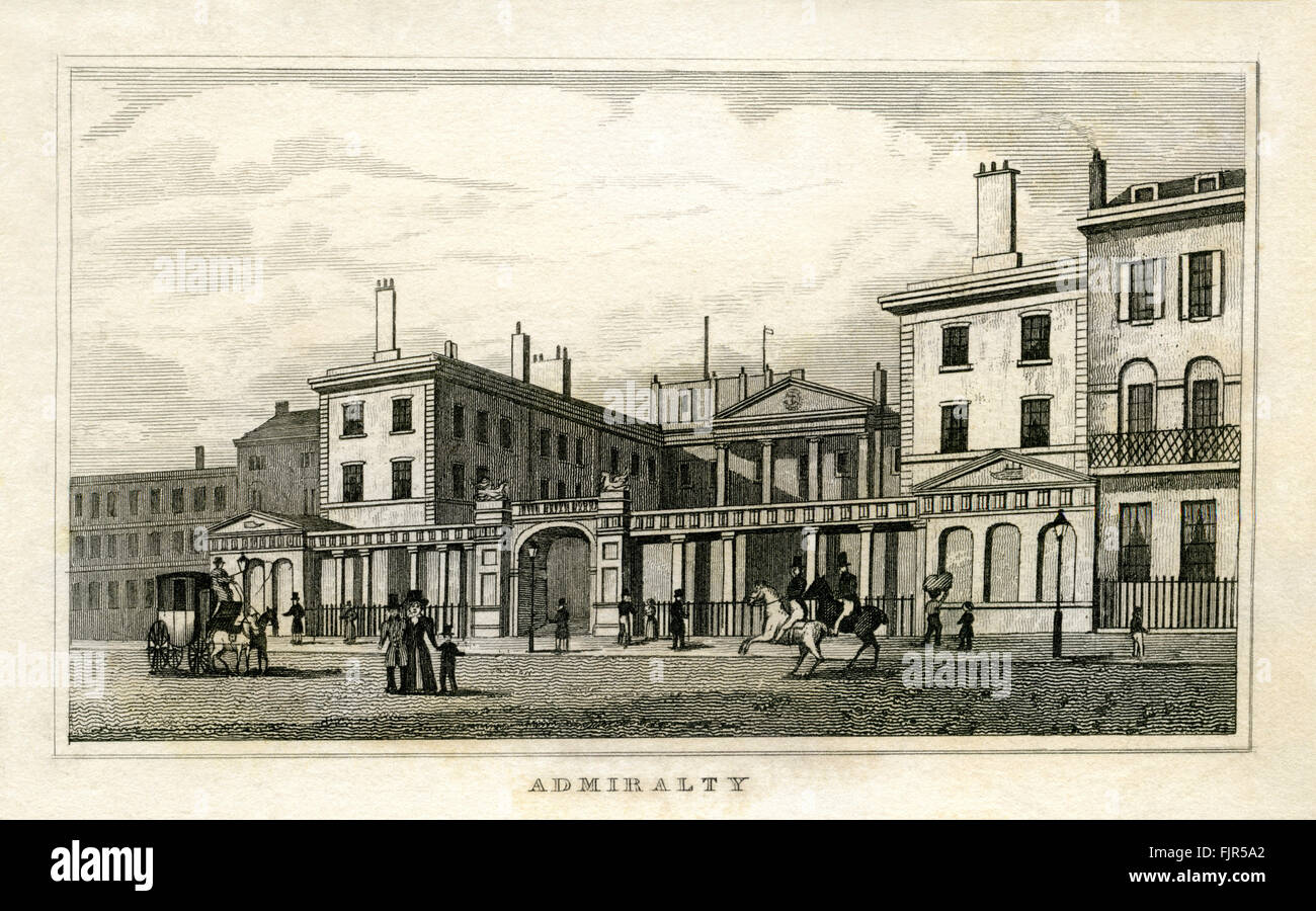 Old Admiralty, Ripley building, London, 1835. Designed by Thomas Ripley ...