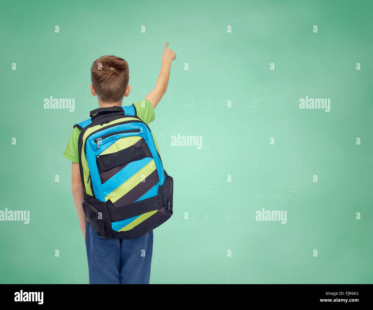 happy student boy with school bag Stock Photo - Alamy