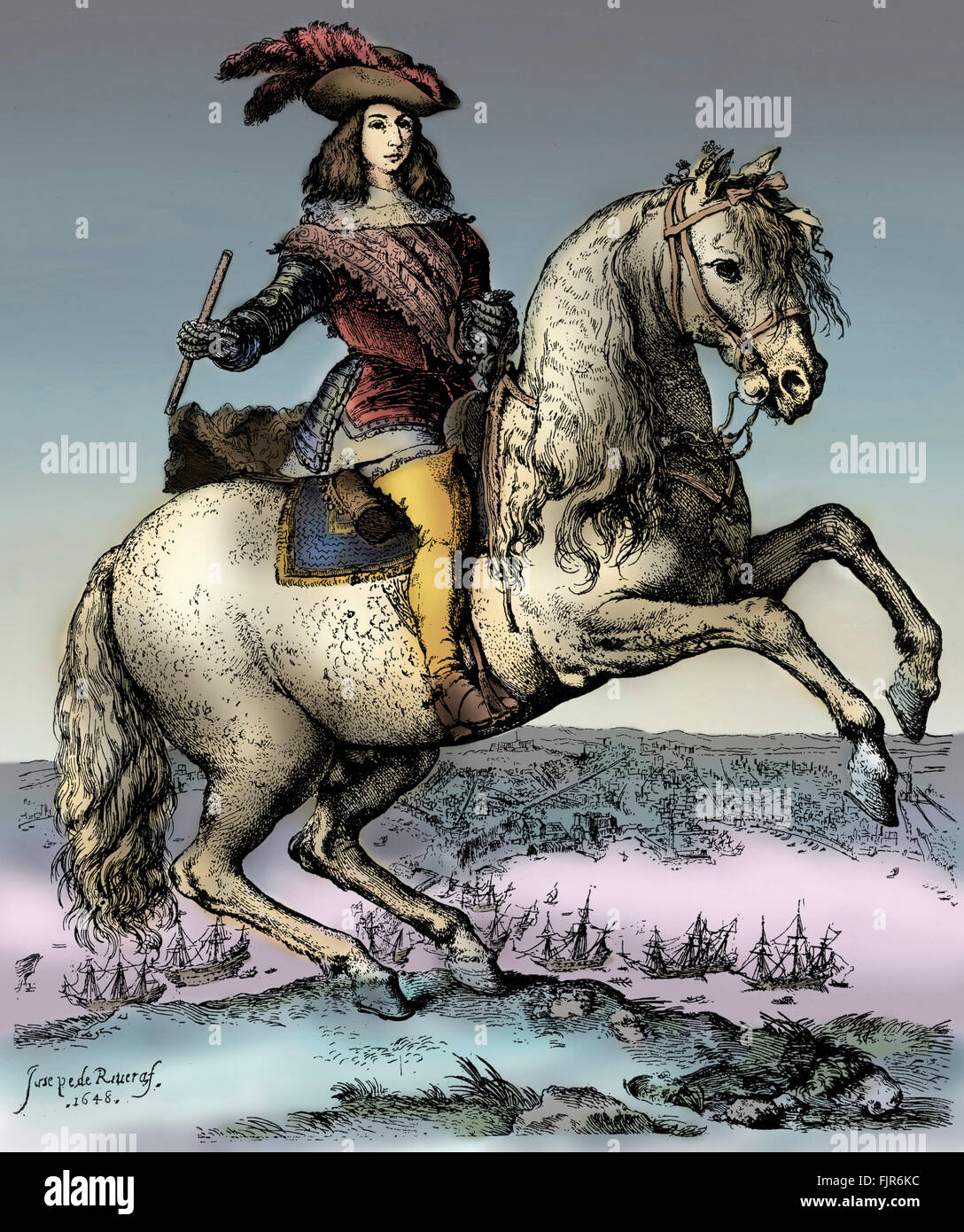 Don John of Austria - from engraving by Ribera, 1648. (1589 - 1652 ...