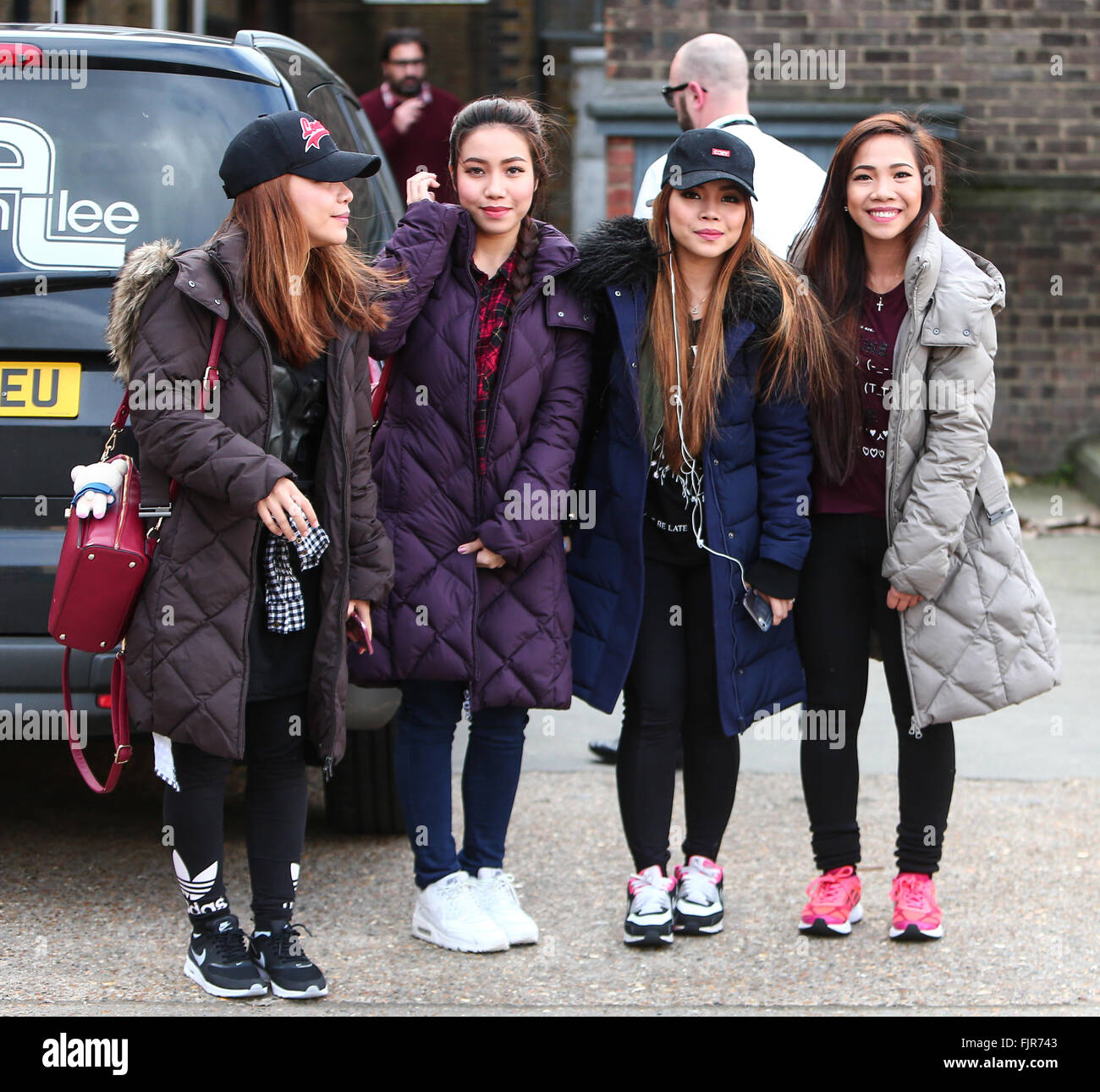 Louisa Johnson, Anton Stephans, Reggie and 4th Impact at rehearsals for the 2016 X Factor tour ...