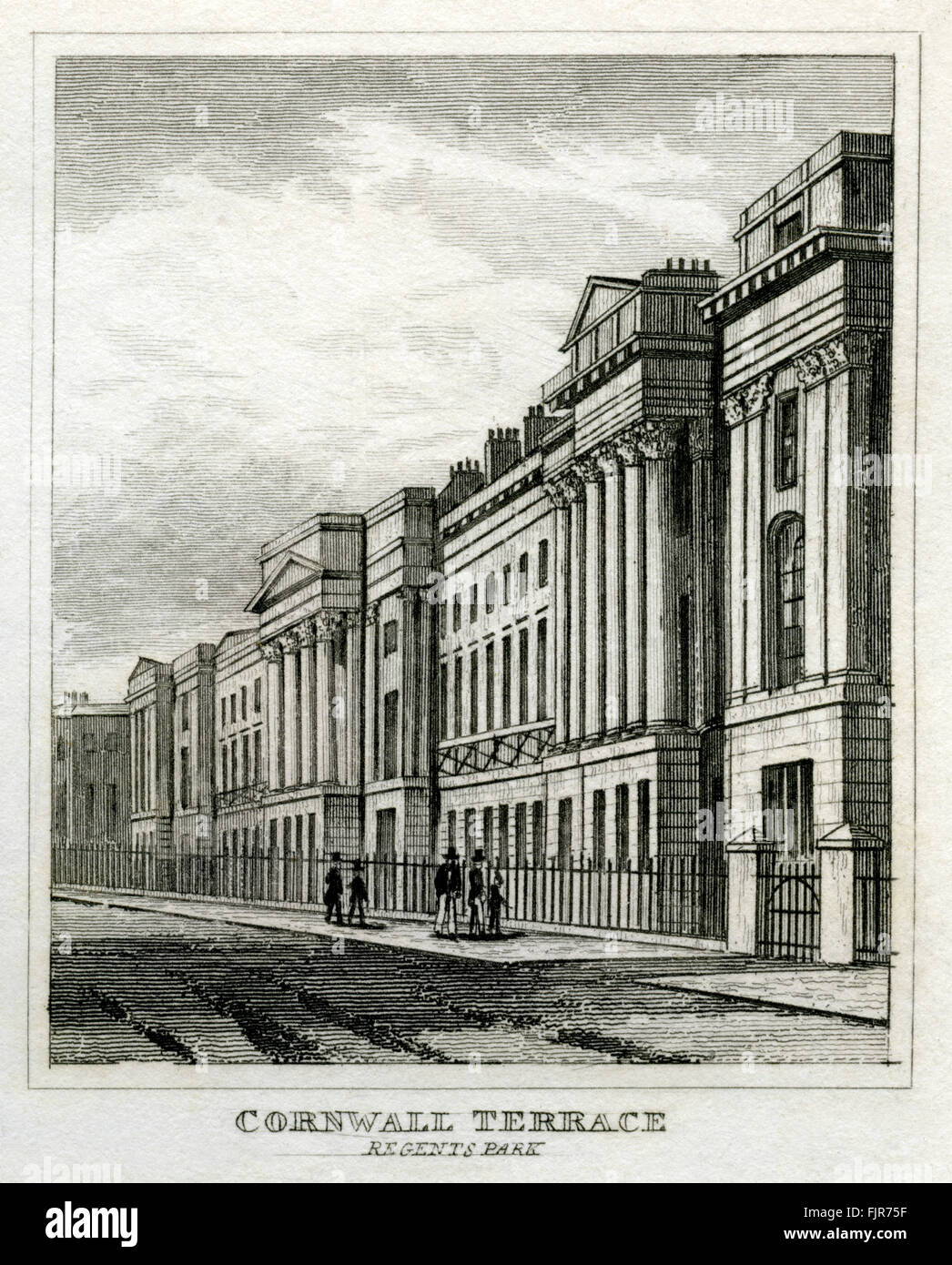 Cornwall Terrace, Regent's Park, London. From 1835 print Stock Photo ...