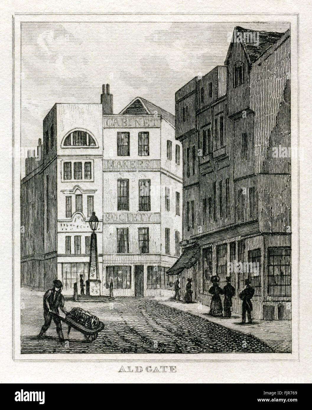 Aldgate, London. From 1835 print Stock Photo - Alamy