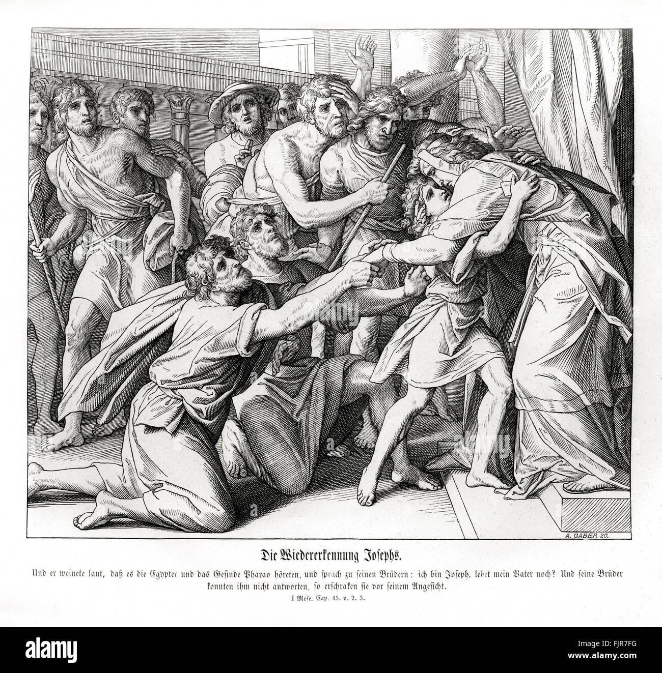 Joseph is recognised by his brothers, Genesis chapter XLV verses 2 - 3 ...