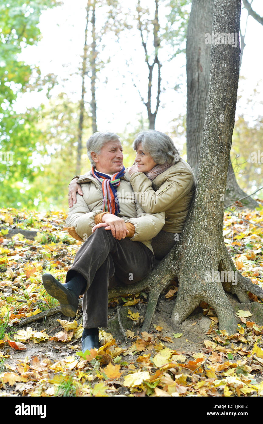 couple in autumn park Stock Photo - Alamy