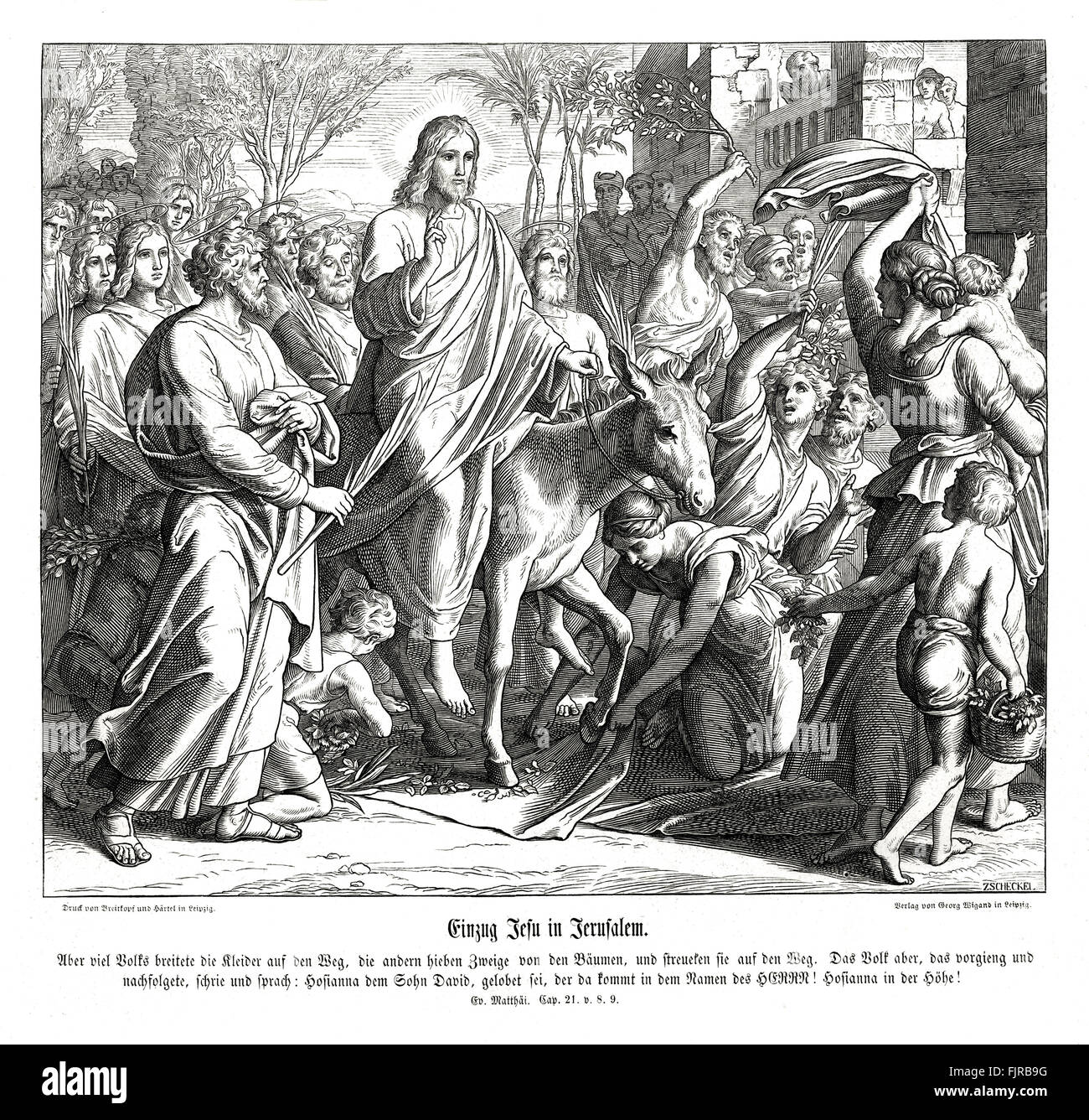 Palm Sunday / Entrance of Jesus into Jerusalem, Gospel of Matthew ...