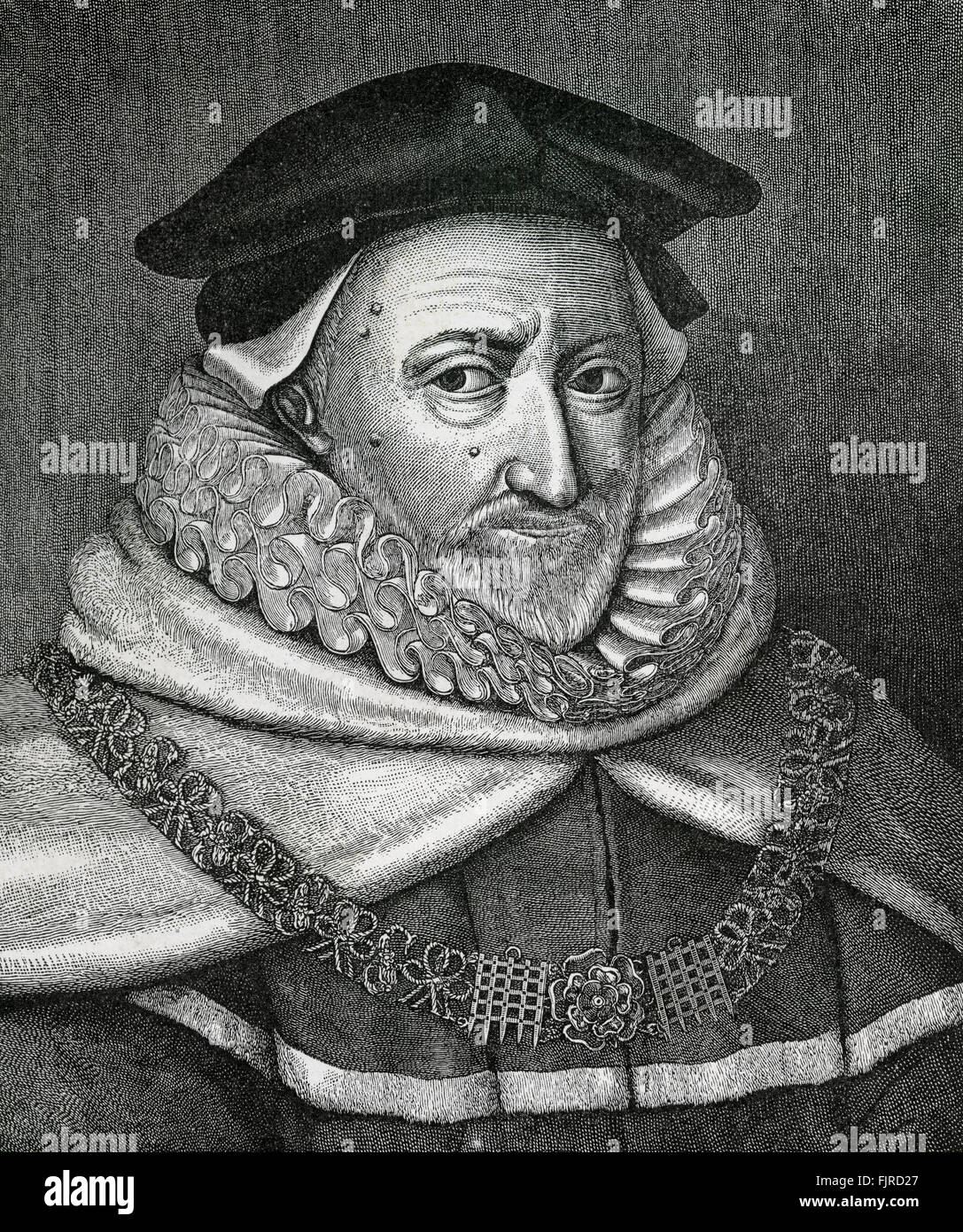 Sir Ranulph ( Randolph or Ranulphe) Crewe / Crew. Engraving after W ...