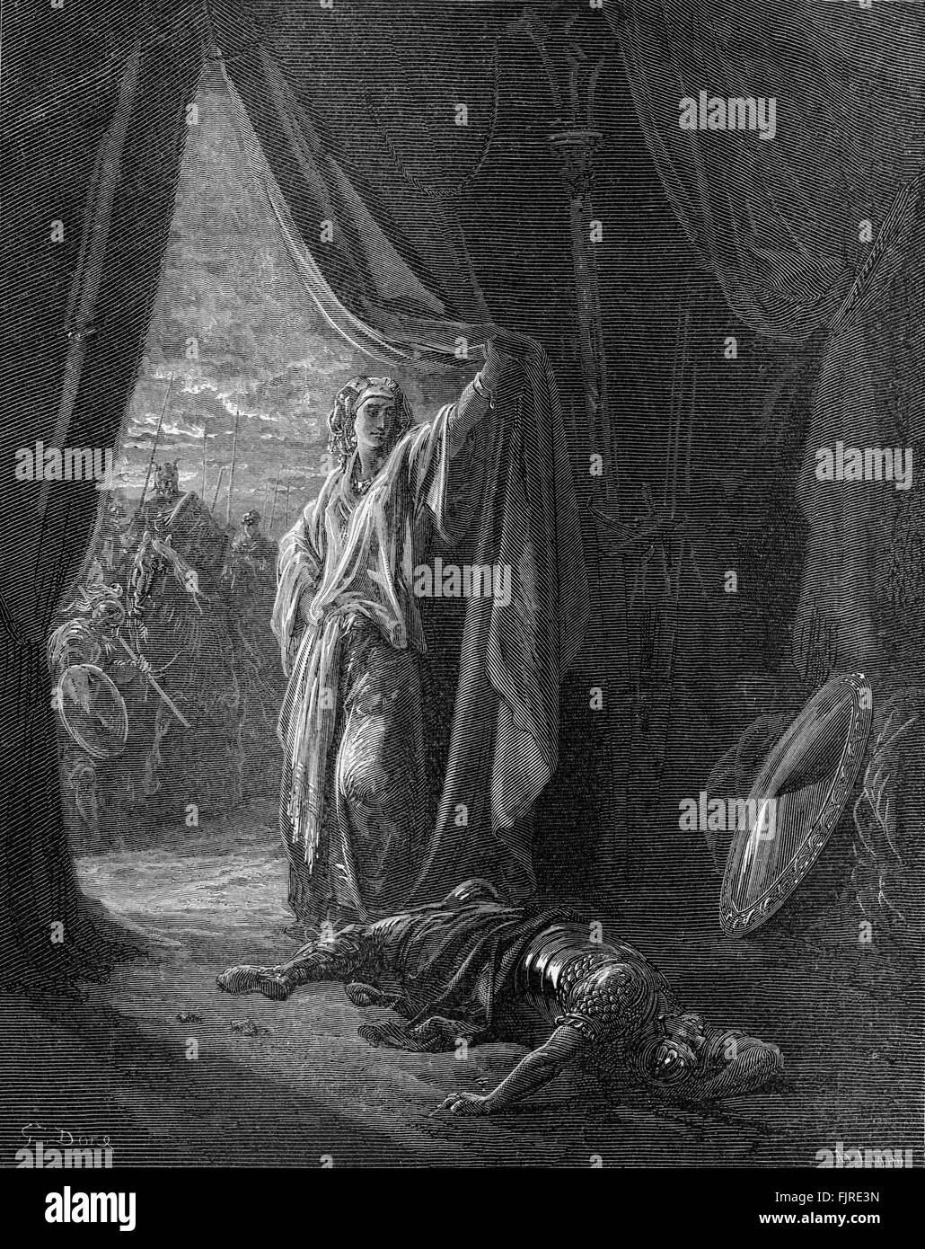 Sisera slain by Jael (Judges chapter IV), illustration by Gustave Doré ...